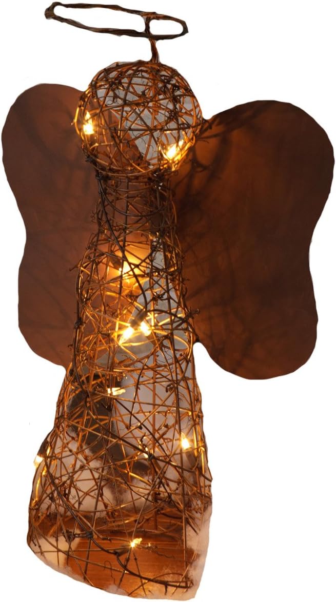 Amazon.com: Your Hearts Delight Twig Angel with Tin Wings 10-Clear ...