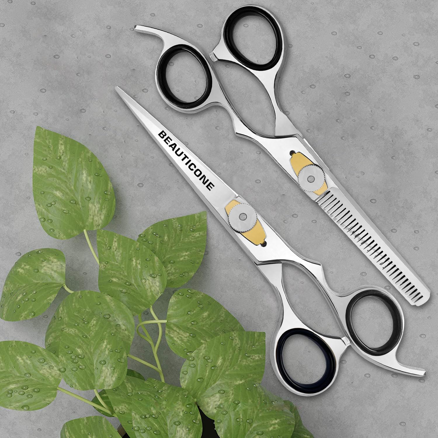 Snapklik.com : Hair Cutting & Thinning Scissors Set, Professional 6.5" Barber Shears For Haircut ...