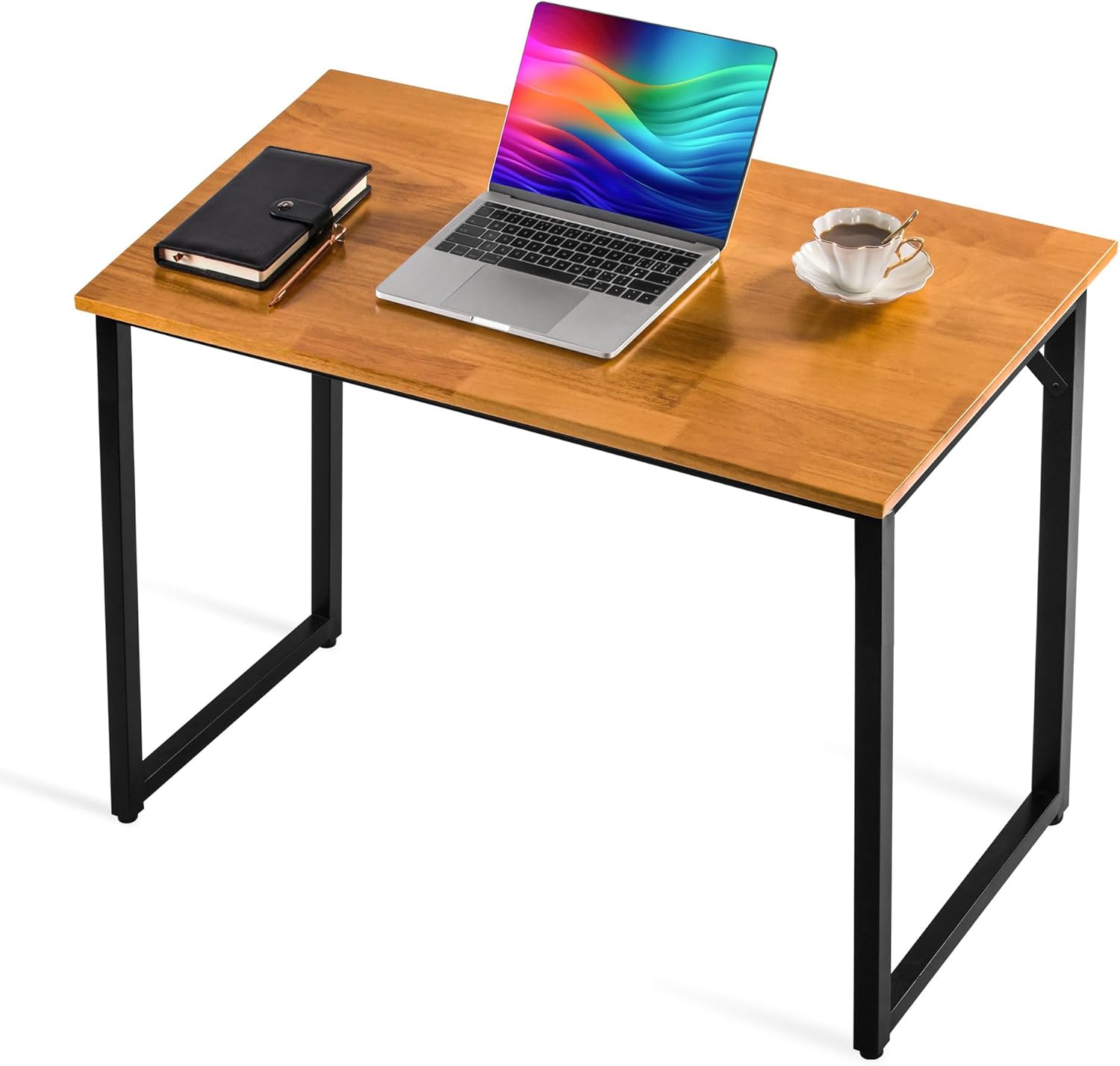 Amazon.com: Asitp 39 Inch Computer Desk Solid Wood Home Office Computer ...