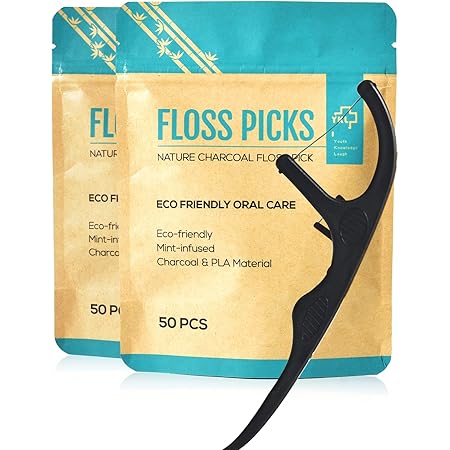 Amazon.com : Y-Kelin Natural Dental Floss Picks - Vegan, Eco Friendly ...