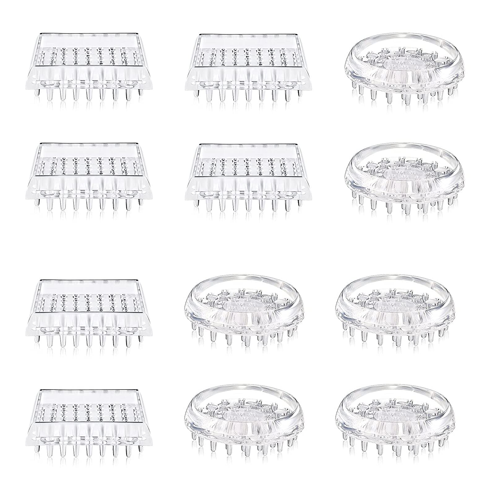 Carpet Protectors Spiked Caster Cups, Transparent Plastic Caster Cups ...