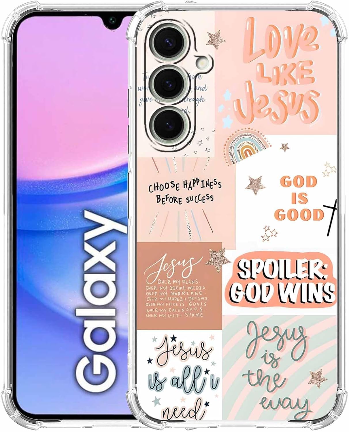 Amazon.com: AOSSXIN Boho Jesus Collage Case for Samsung Galaxy A15 ...