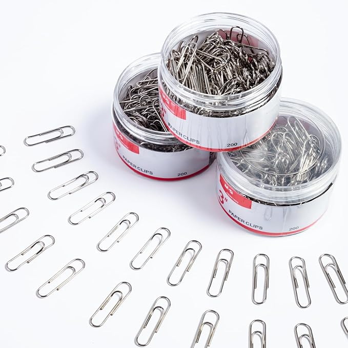 Amazon.com : M&G Paper Clips 600pcs Medium Metal Paper Clips for File ...