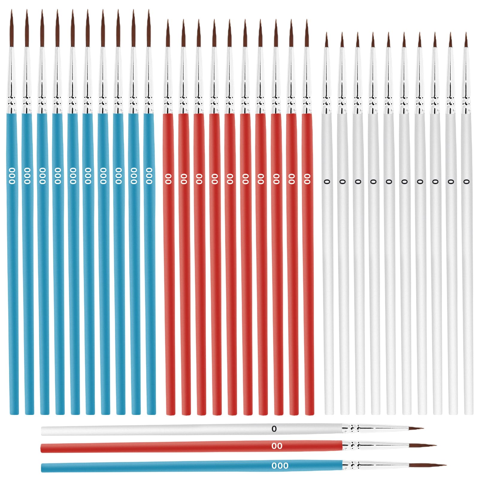 30 PCS Paint Brush Set, Detail Paint Brushes, Thin Paint Brushes, Small ...
