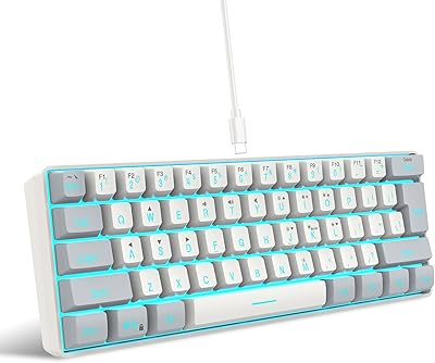 Amazon.com: TMKB T68SE Gaming Keyboard, 60% Mechanical Keyboard, LED ...