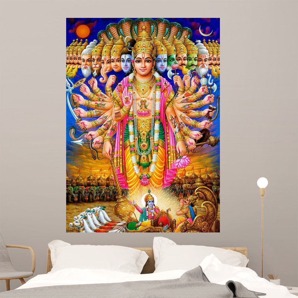 Buy WM290007 Indian God Krishna in Virat Roop Peel and Stick Wall ...