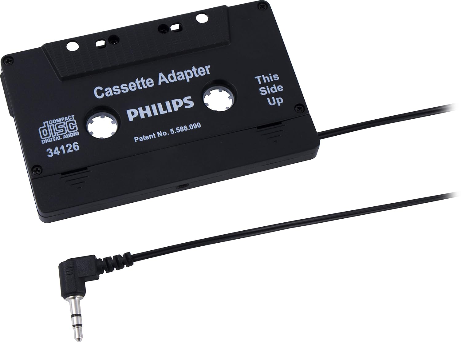 Philips Universal Cassette Adapter with 3.5mm Audio Jack, Black ...