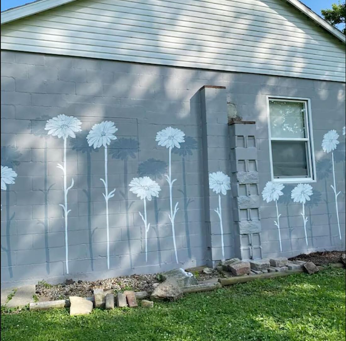 Snapklik.com : Large Daisy Stencils For Wall Fence Flower Stencils For ...