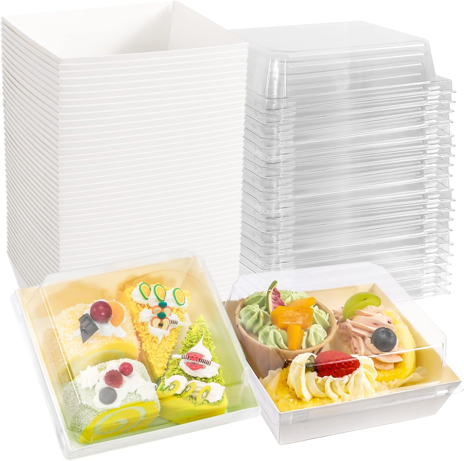 Amazon.com: HIMOMO 100 Pack Charcuterie Boxes with Clear Lids, 7.5 ...