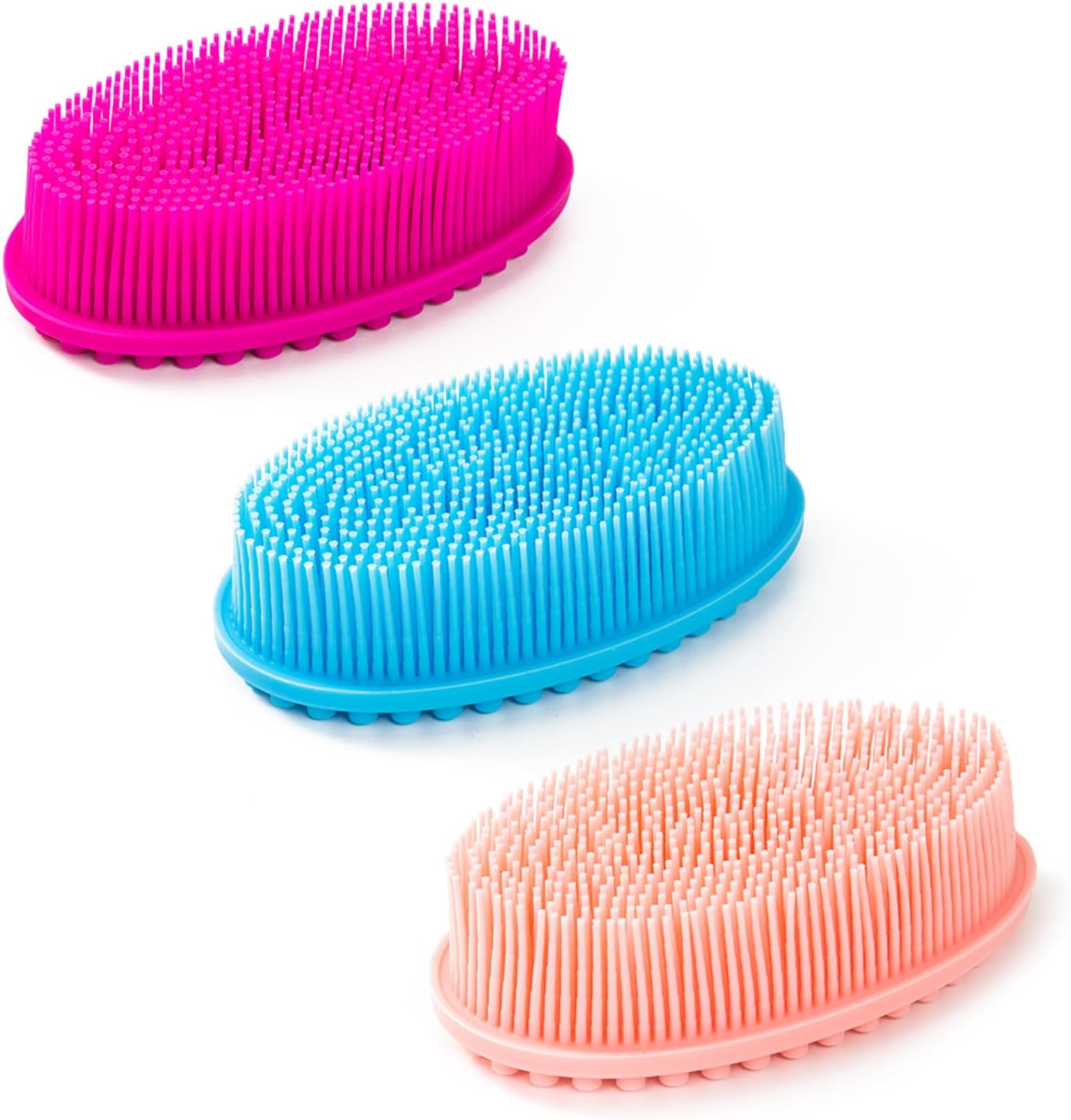 Amazon.com : Yclin 3 Pack Silicone Body Scrubber，Gentle exfoliating ...