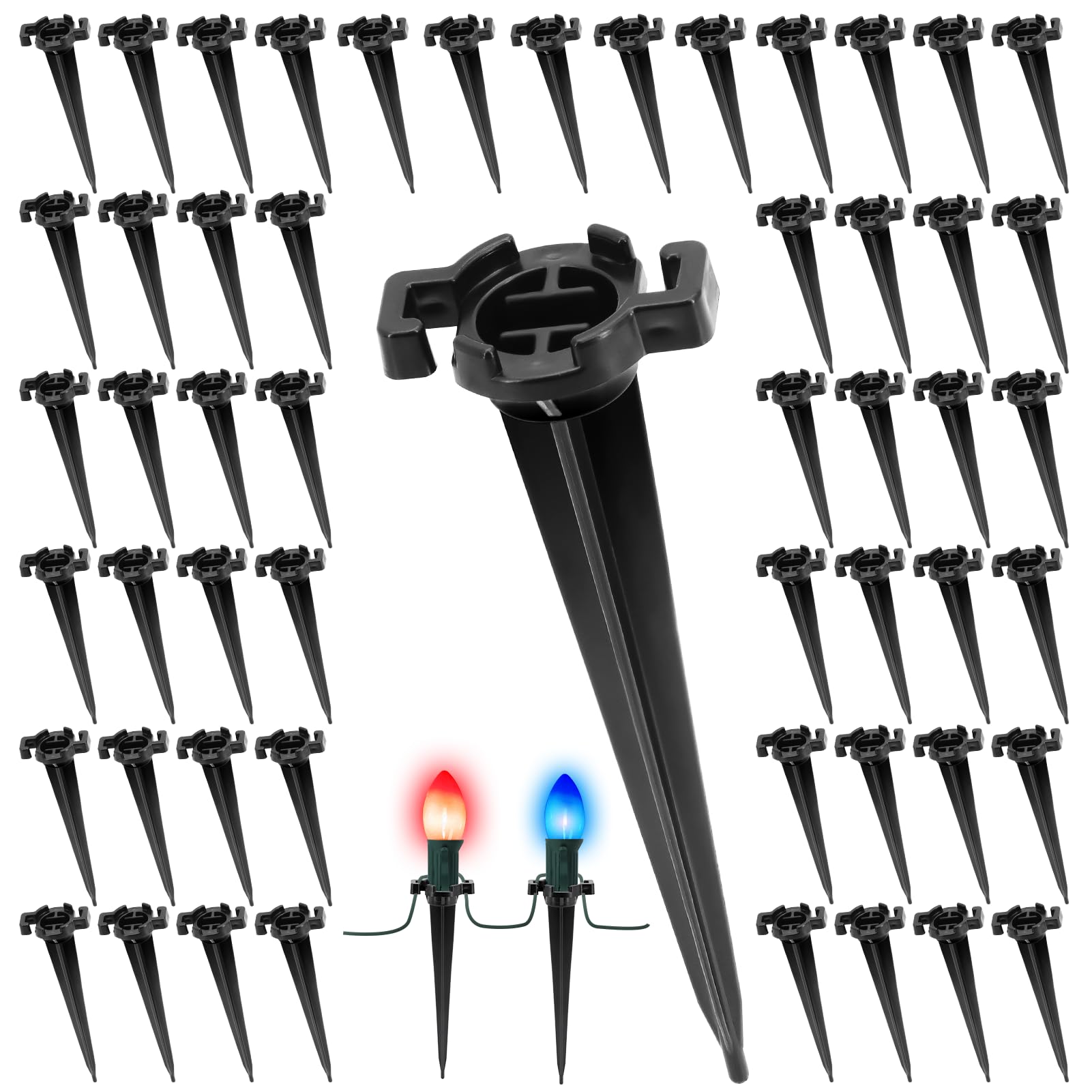 Amazon.com: 200 Pcs Christmas Light Stakes Plastic Christmas Pathway ...