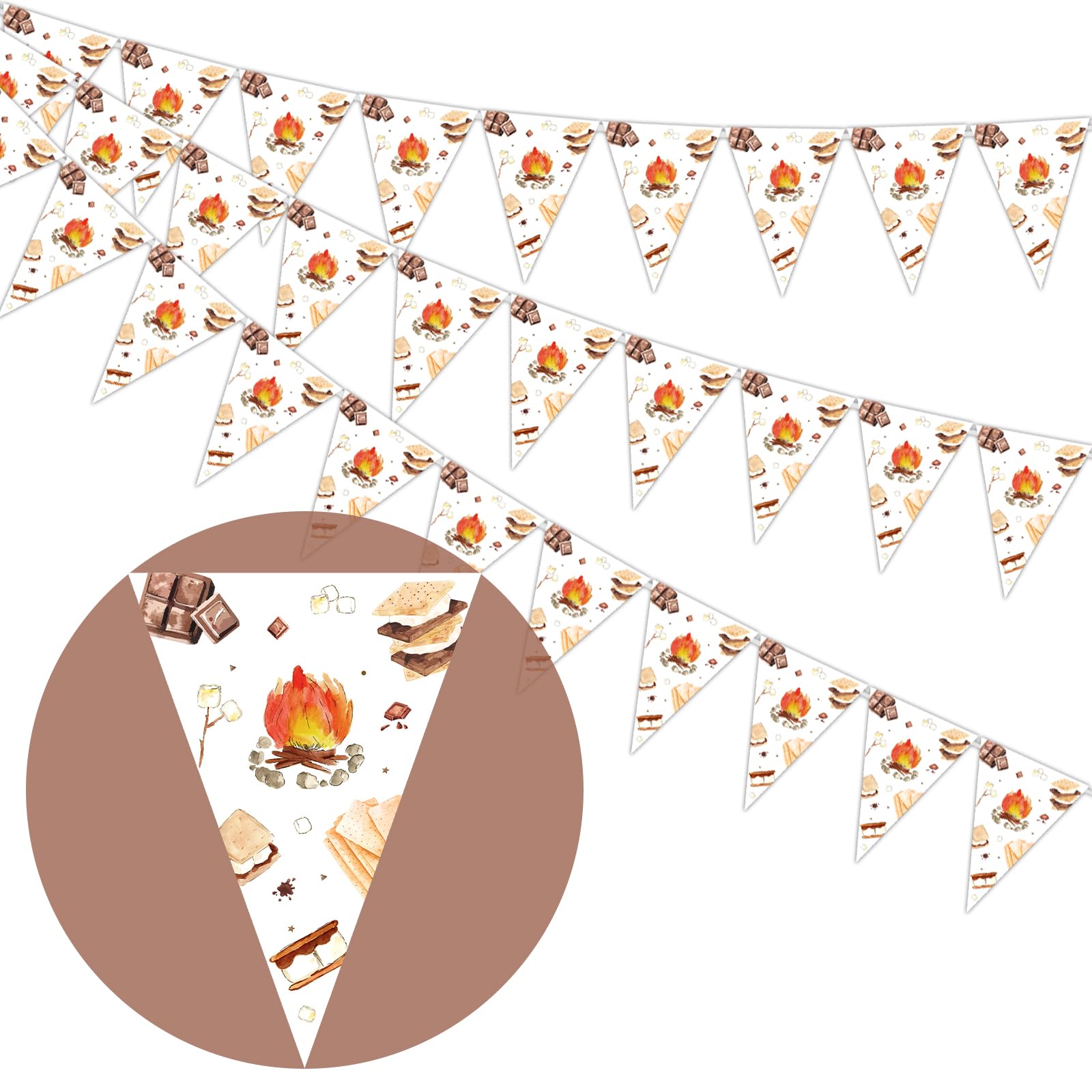 Amazon.com: Jollyboom Smores Birthday Decorations, 3pcs Smore Camping ...