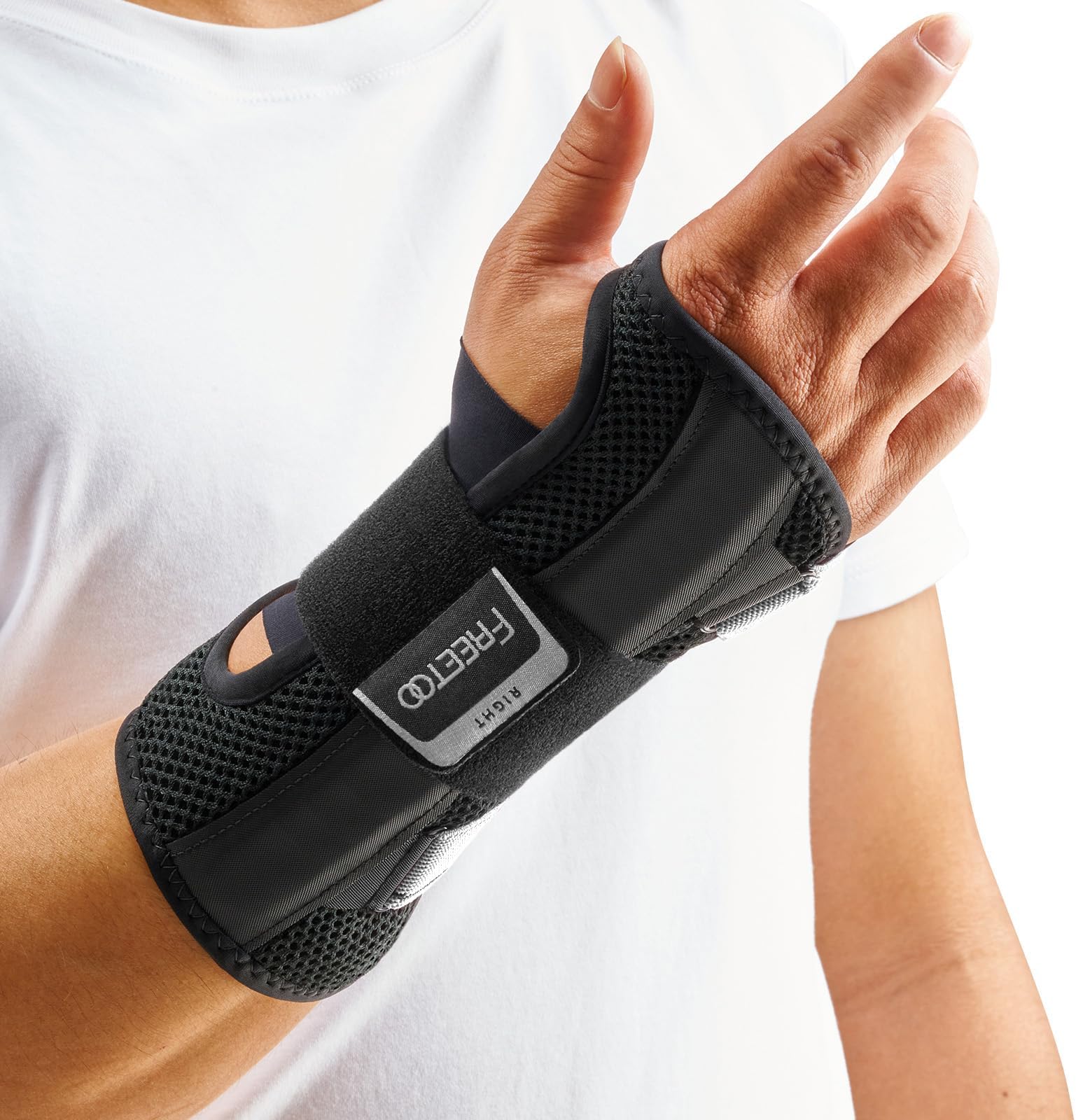 Amazon.com: FREETOO Fitted Wrist Brace for Carpal Tunnel Night Relief ...