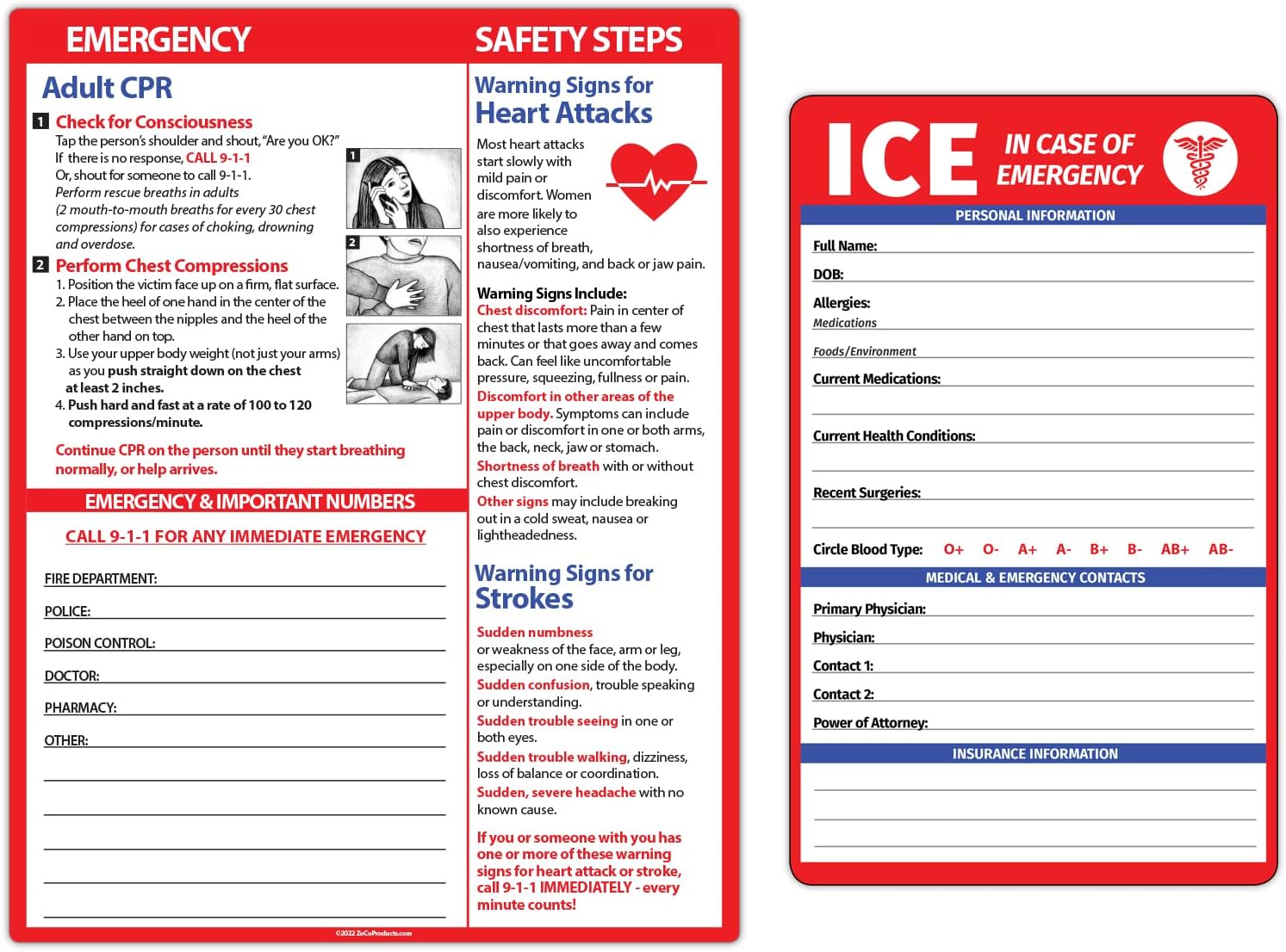 Amazon.com: Senior Safety Magnets: (1) ICE Magnet - in Case of ...