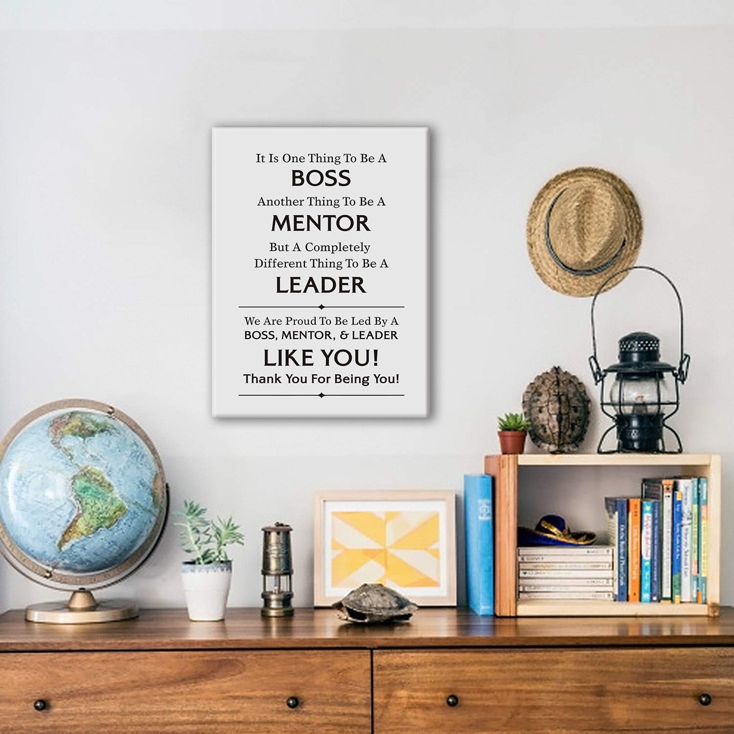 Lienzo decorativo para pared con texto en inglés Thank You Boss, It is ...