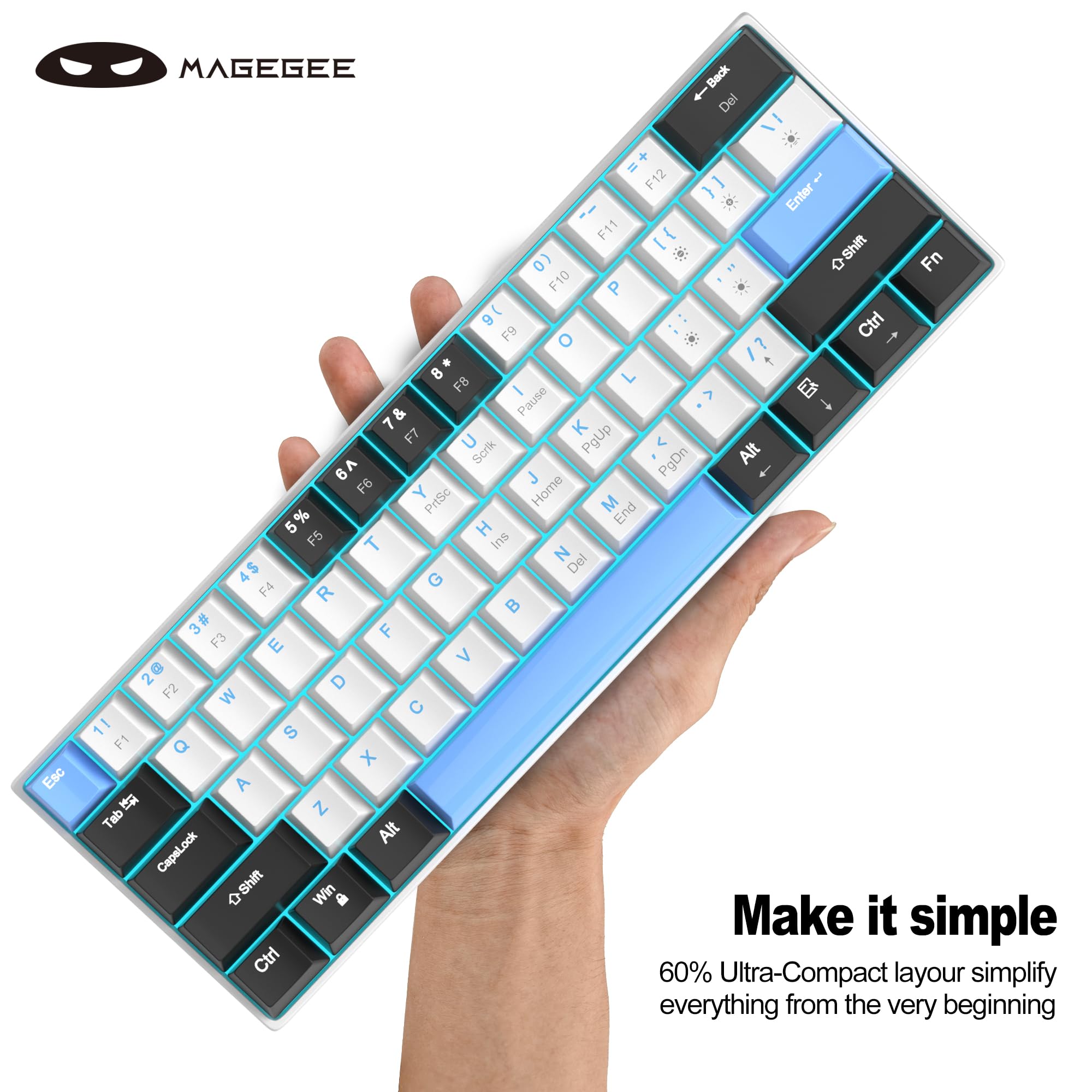 Snapklik.com : MageGee 60% Mechanical Gaming Keyboard