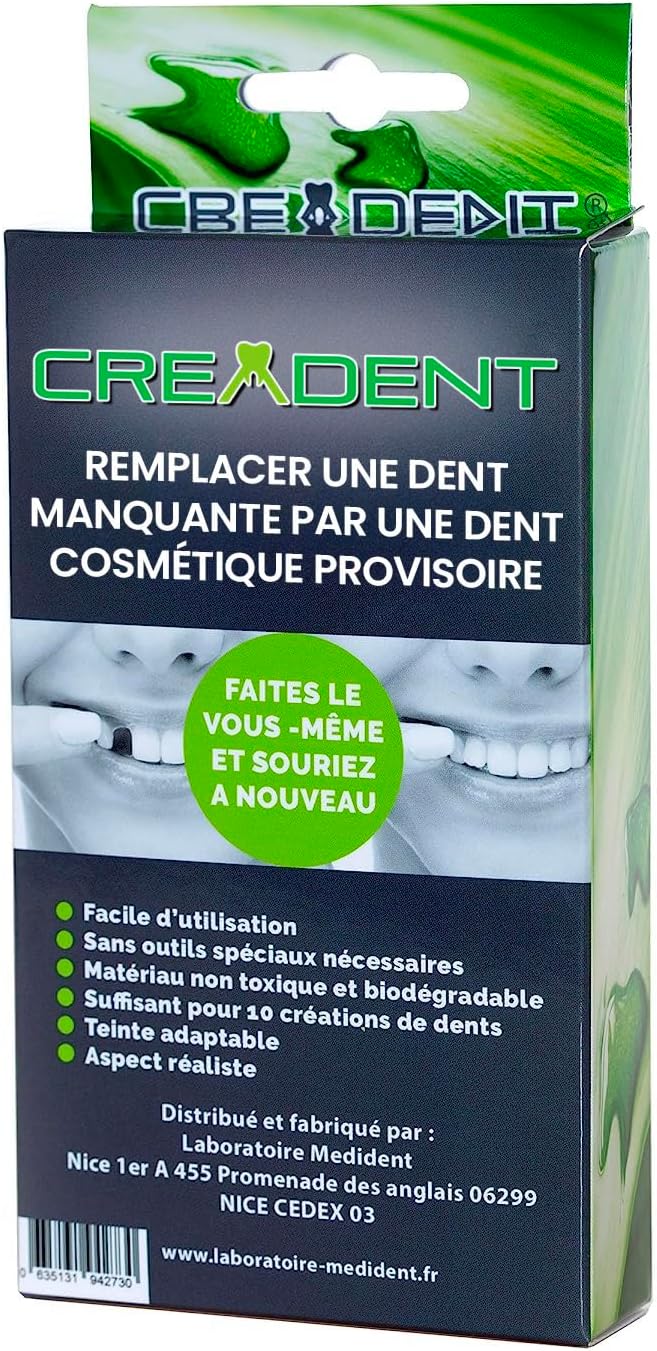 CREADENT Kit for replacing a missing tooth with a temporary cosmetic ...