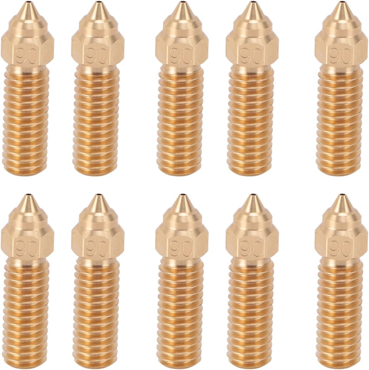 3D Printer Nozzles, 10pcs 3D Printer Brass Hotend Nozzles Extruder ...