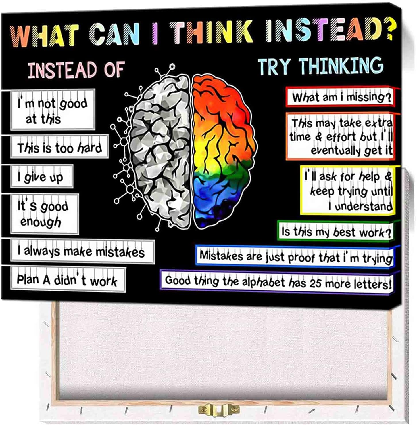 Amazon.com: Mental Health Canvas Wall Art Brain Poster Psychology ...
