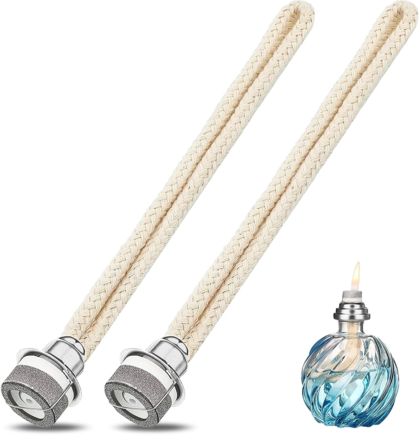 Kioiner 2 Pcs Oil Lamp Wicks with Catalytic Burner, 5.7 Inch Catalytic ...