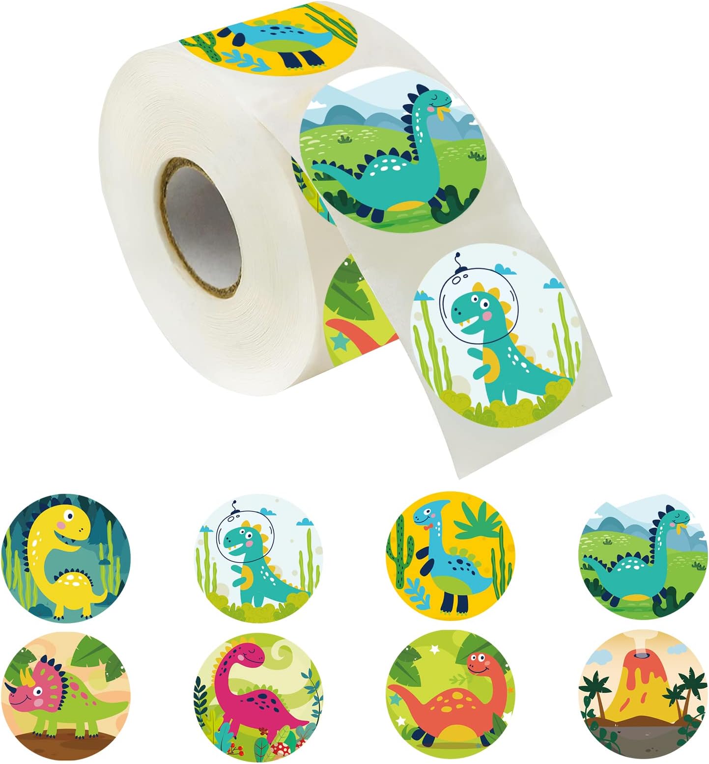 Amazon.com: 600 Dinosaur Stickers, 1.5" Teacher Rewards Stickers for ...