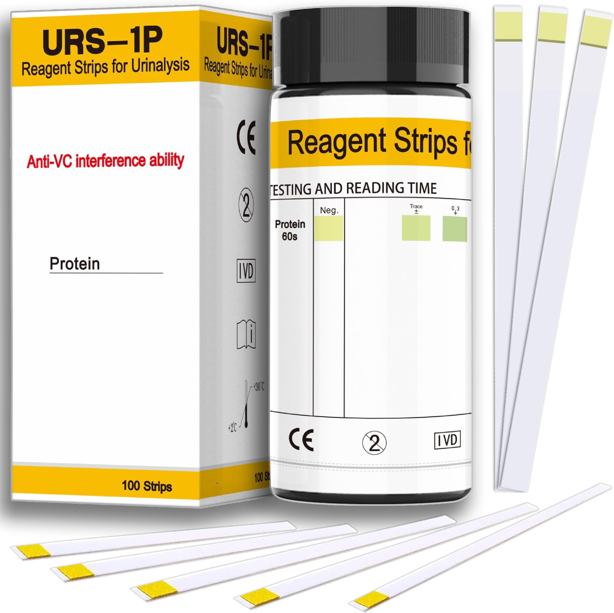 Amazon.com: 100ct Protein Urine Test Strips Kit - Easy to Use for Quick ...