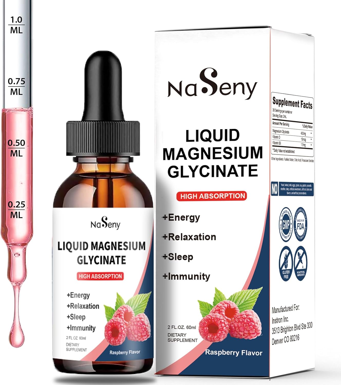 Amazon.com: 400mg Magnesium Drops, Magnesium Glycinate Vitamin Blend ...