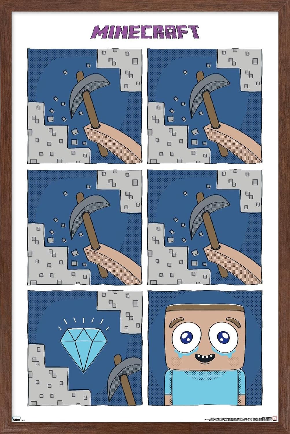 Amazon.com: Trends International Minecraft - Simple Comic Steve Cry ...