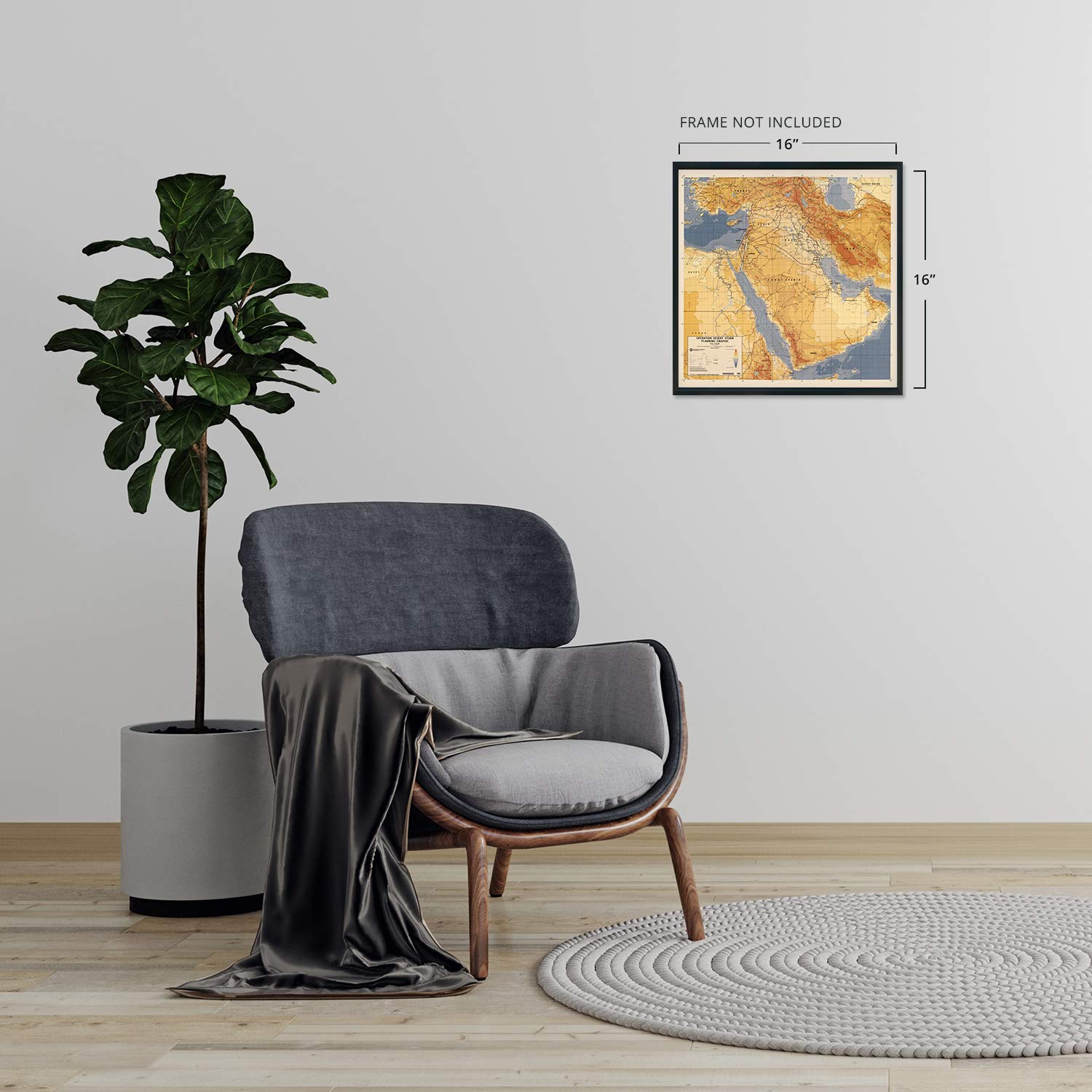 Snapklik.com : 1991 Operation Desert Storm Map - 16x16 Inch Operation ...