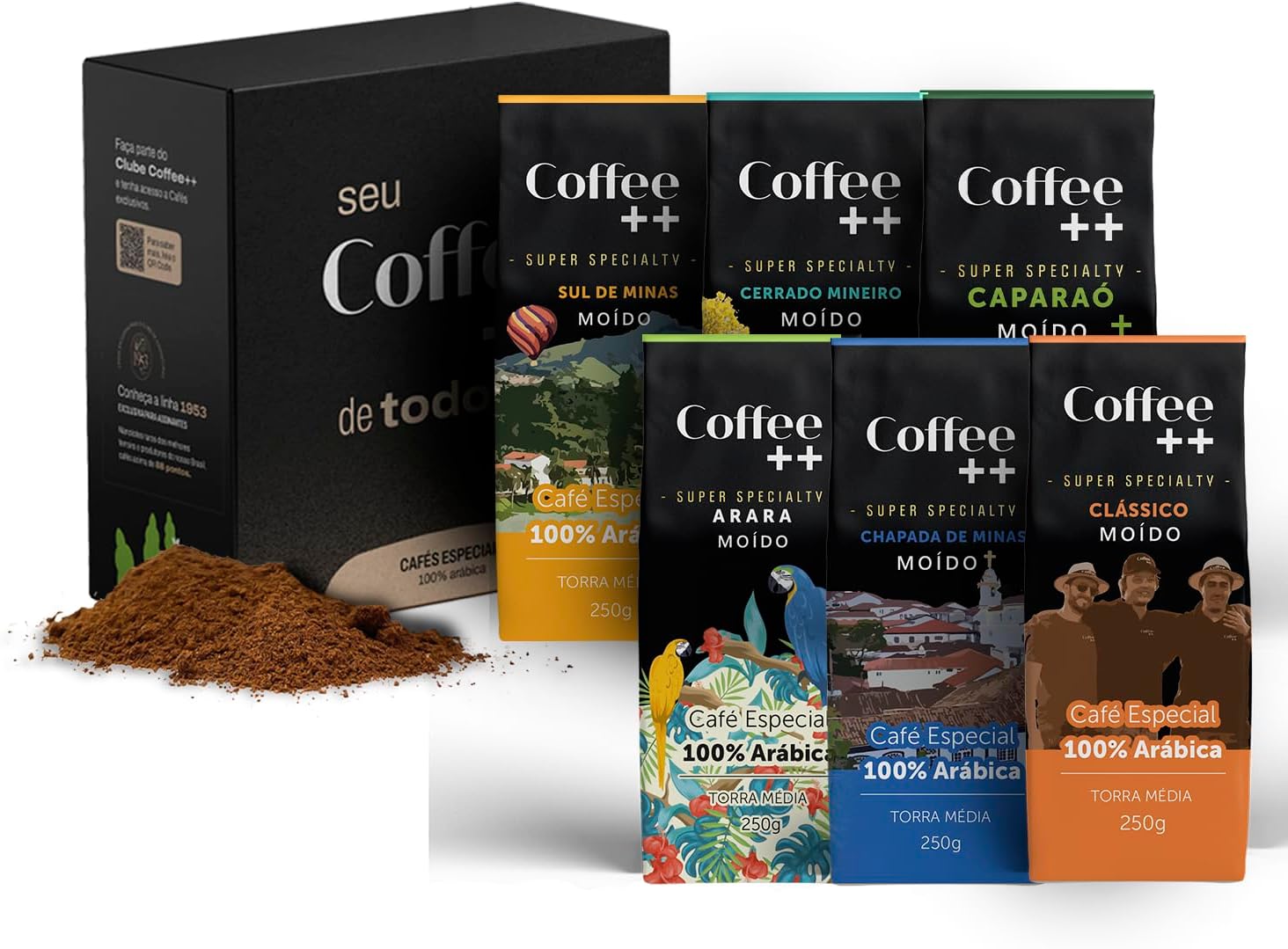 Kit 6 Pacotes Café Especial Torrado e Moído Variedades - Coffee Mais ...