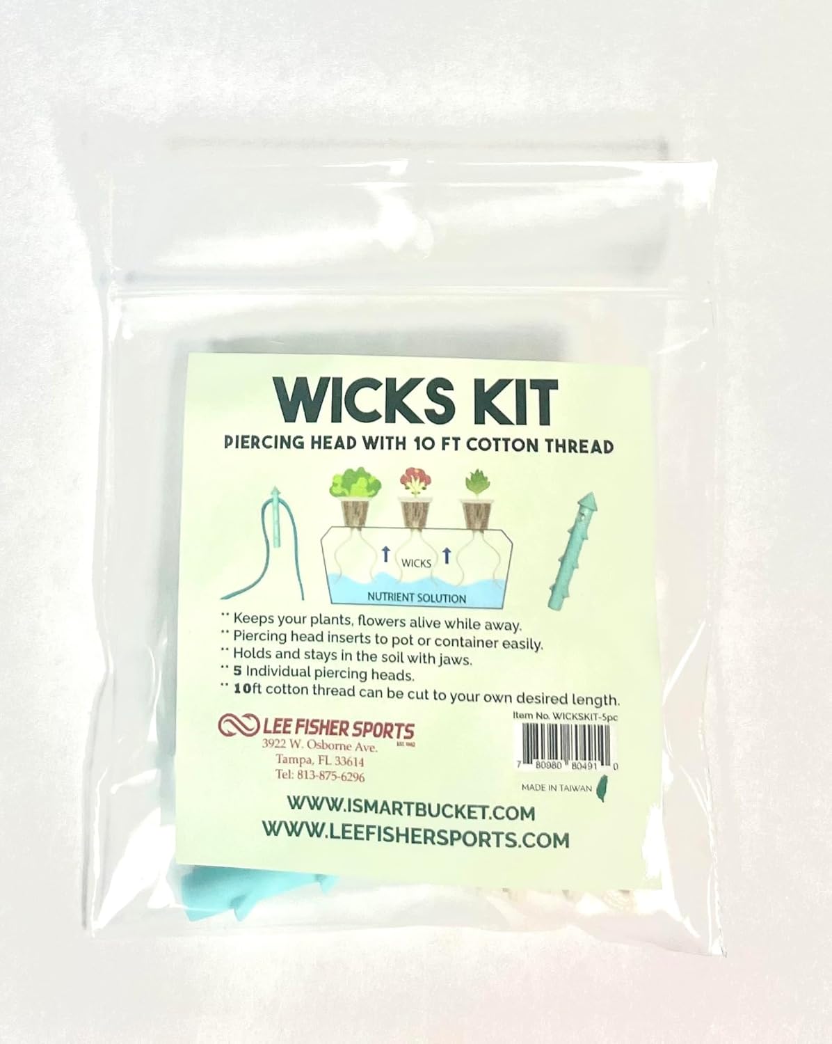 Amazon.com : Wicks KIT,Cotton Thread 10 ft with 5 Piercing Head ...