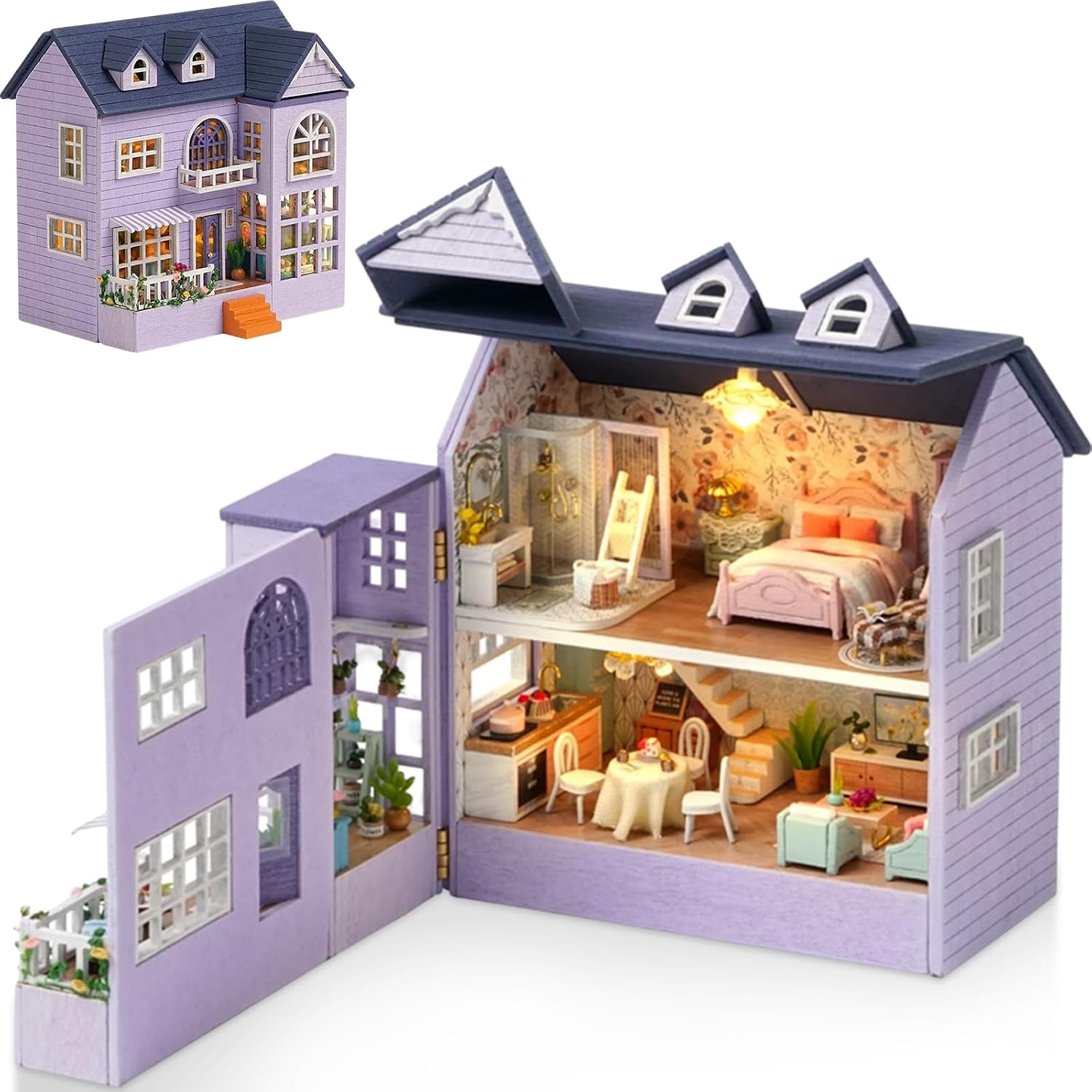 Doll house DIY Miniature Kit, DIY Miniature Wooden Furniture Dolls ...