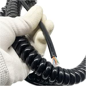 Amazon.com: Retractable Coiled Coil Cord, 8 Core Spring Network Cable ...