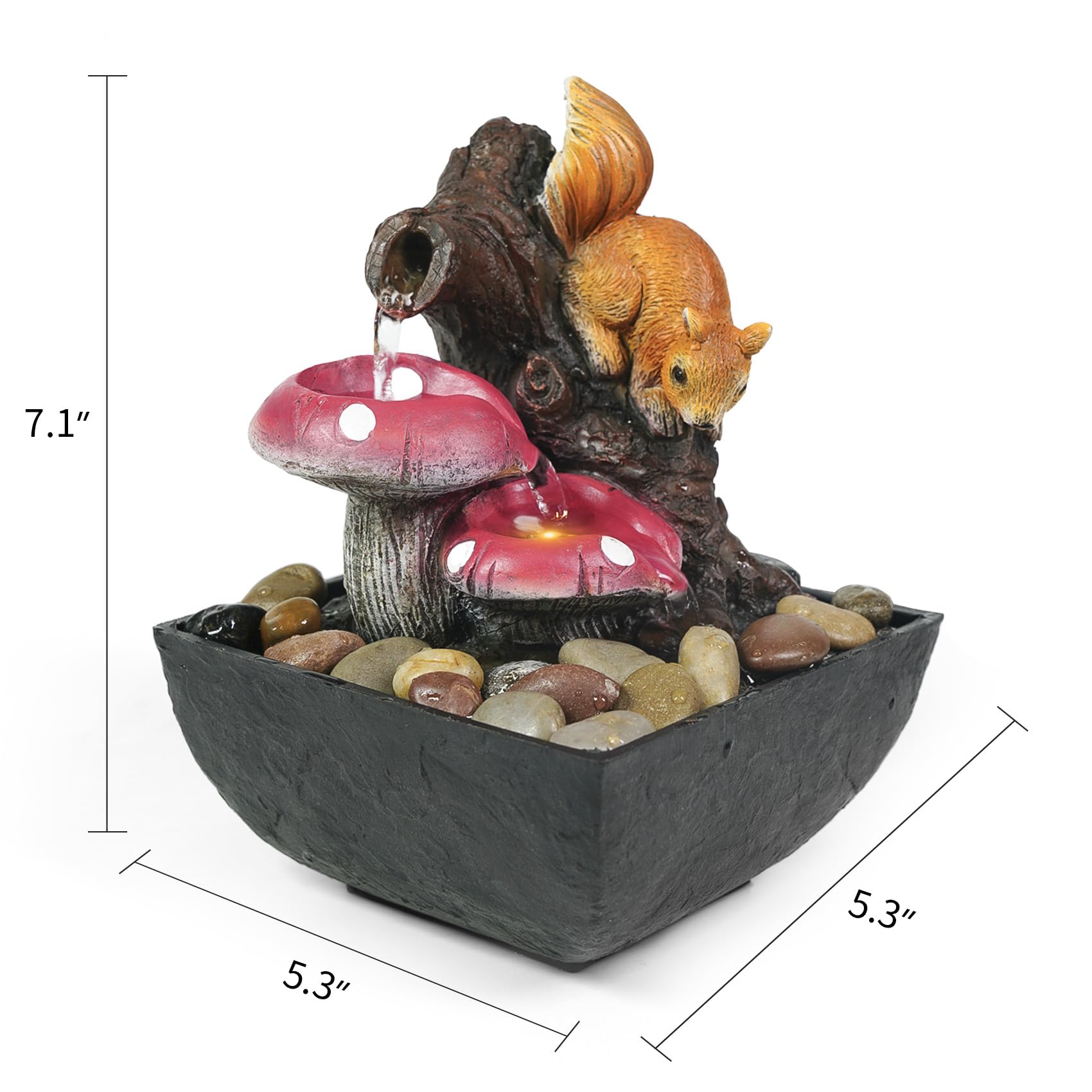 Snapklik.com : Ferrisland Tabletop Water Fountain Indoor - 3 Tiered ...