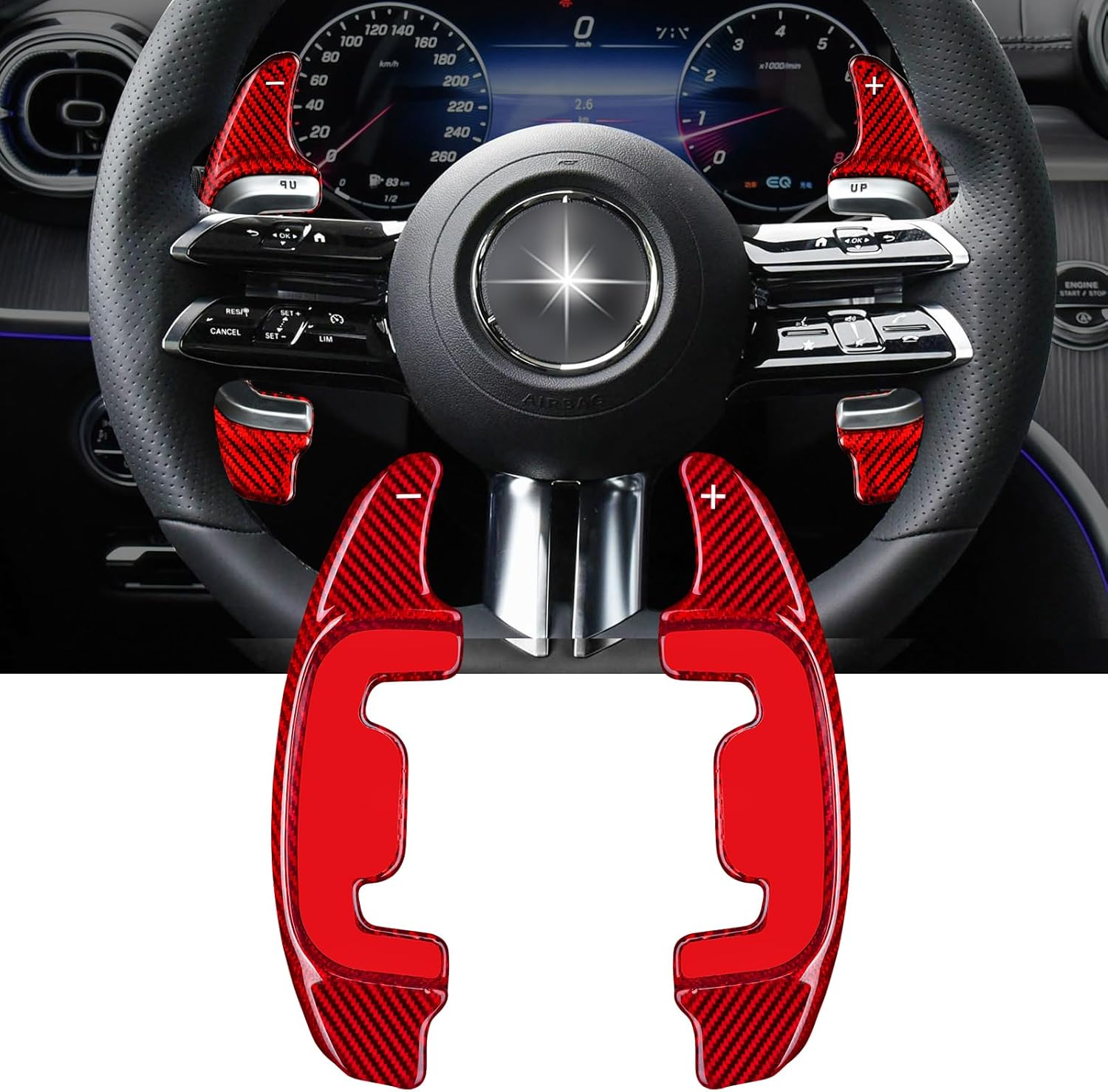 Amazon.com: T-carbon Carbon Fiber Steering Wheel Shift Paddle ...