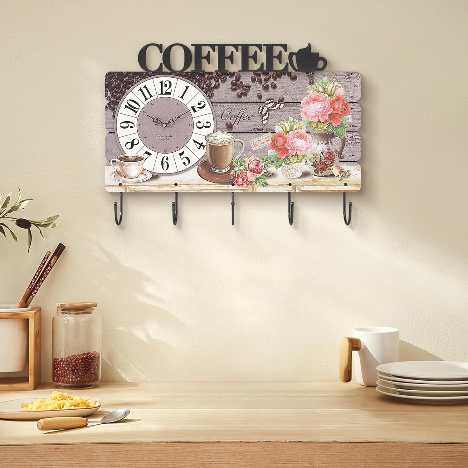 Amazon.com: TopCity Farmhouse Wall Clock for Living Room Decor Large ...