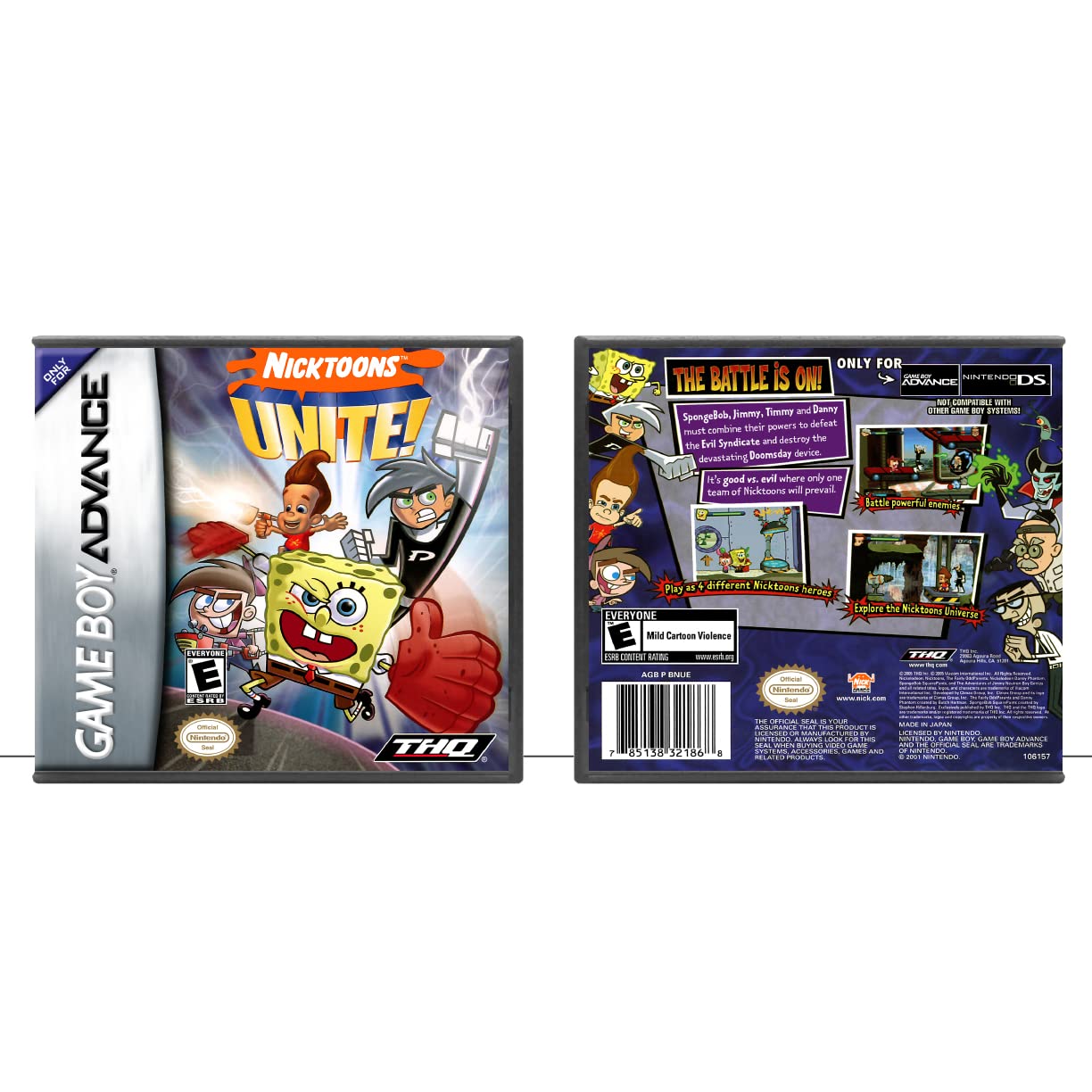 Amazon.com: Nicktoons Unite! | (GBA) Game Boy Advance - Game Case Only ...