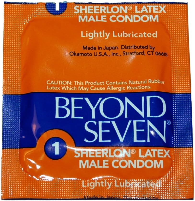 Amazon.com: 100 Beyond Seven Sheerlon Natural Rubber Latex Condoms ...