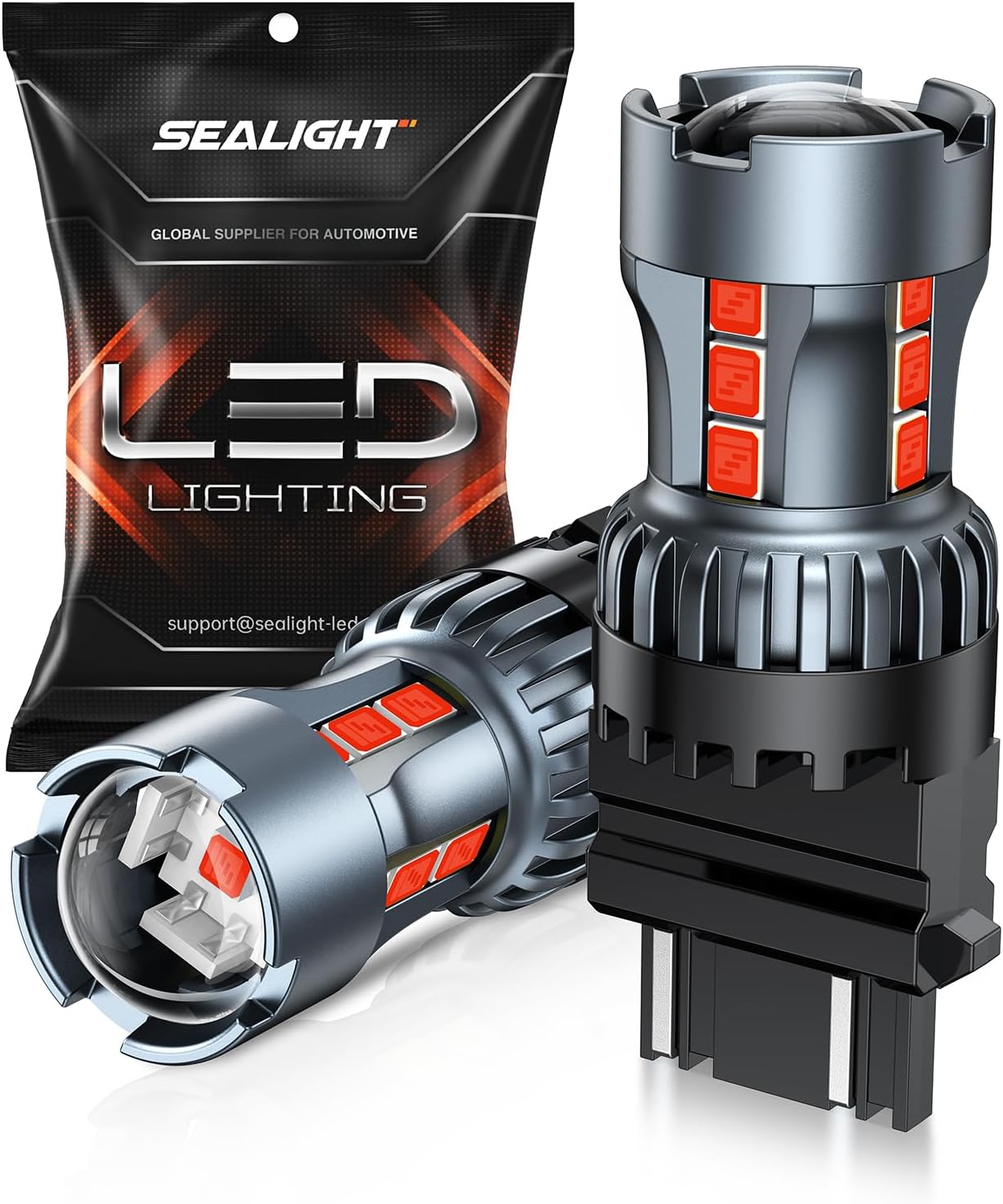 Amazon.com: Syneticusa 3157 Error Free Canbus Ready Red LED Brake ...