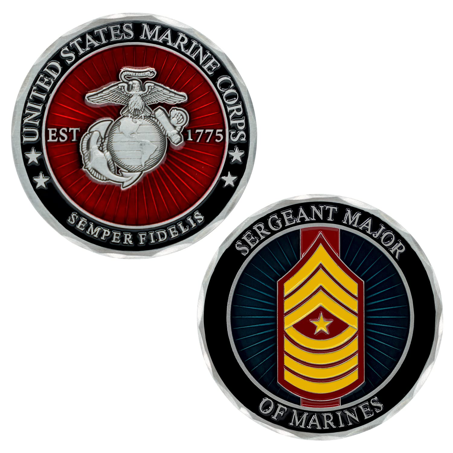 Amazon.com: Officially Licensed USMC E9 Sergeant Major Challenge Coin ...