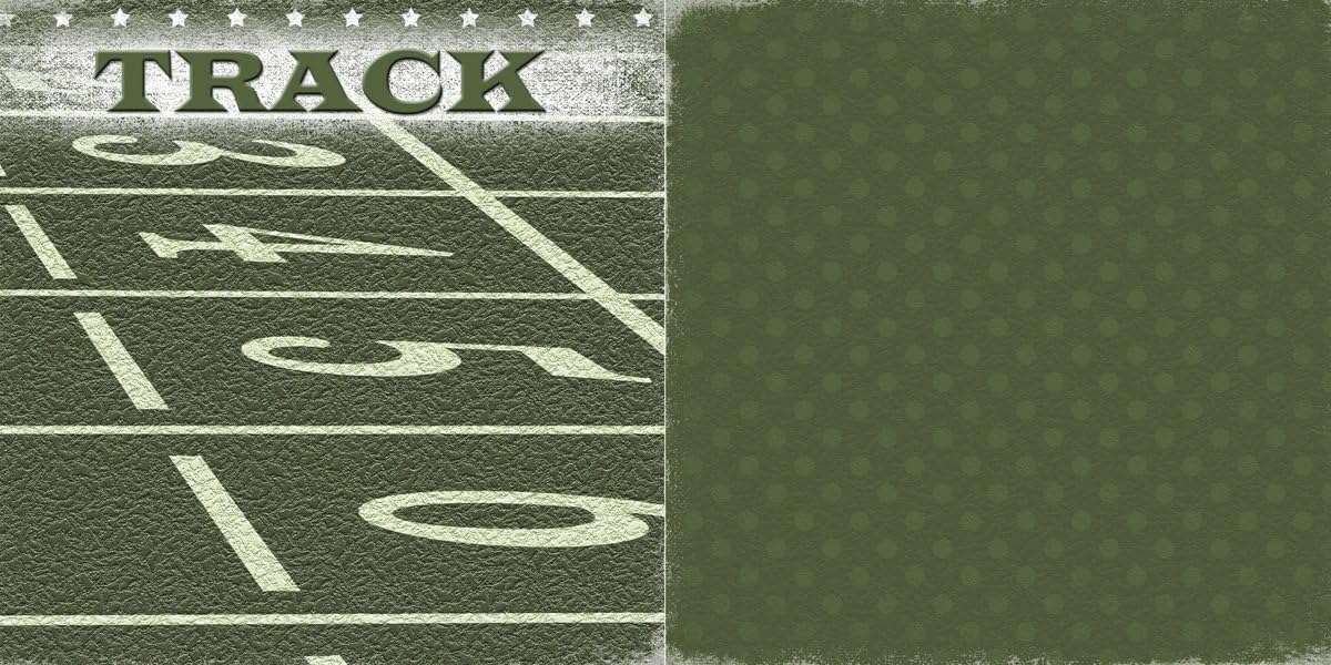 Amazon.com: Track Game 12" x 12" Double-Sided Scrapbook Paper - 1 Sheet ...