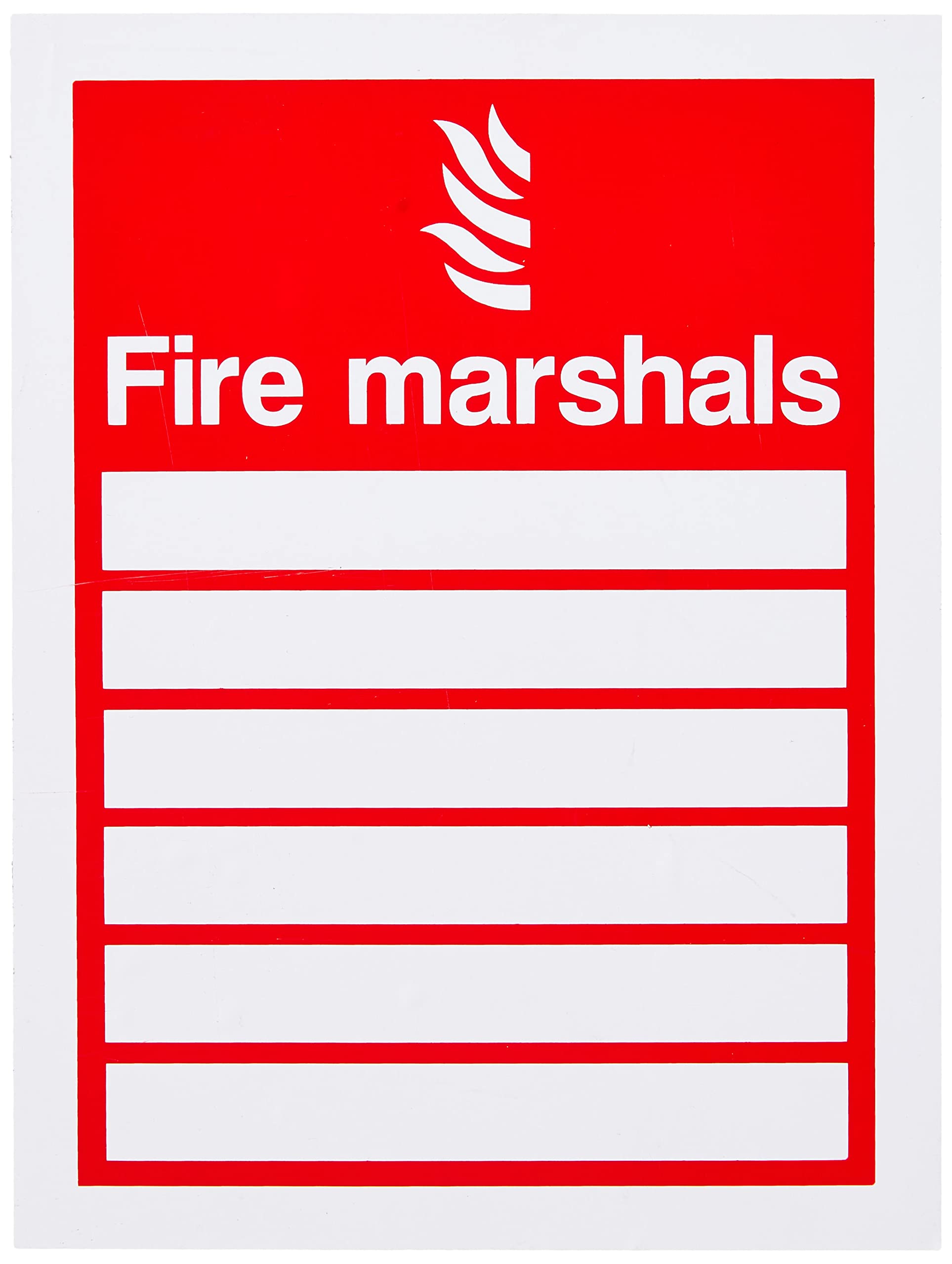 Fire Marshals Sign 150mm x 200mm - Self Adhesive : Amazon.co.uk: DIY ...