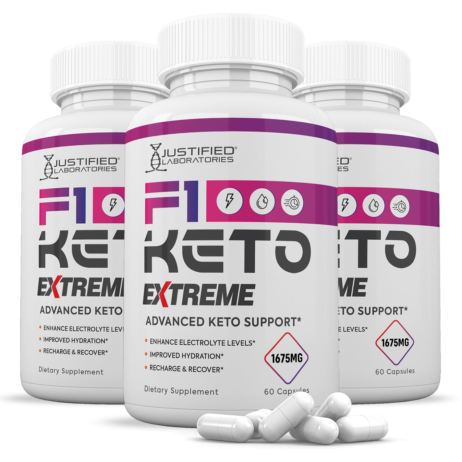 Amazon.com: (3 Pack) F1 Keto Extreme Pills 1675MG New & Improved ...