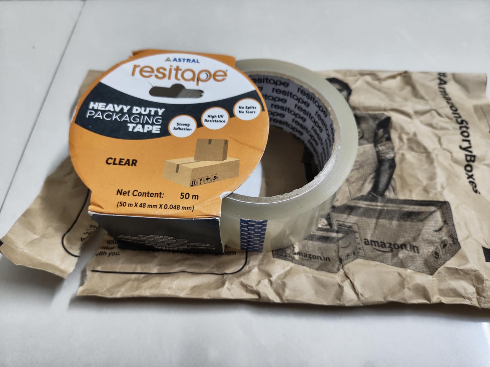 Astral Resitape BOPP Transparent Tape | 50 mtr x 48 mm x 0.048 mm ...