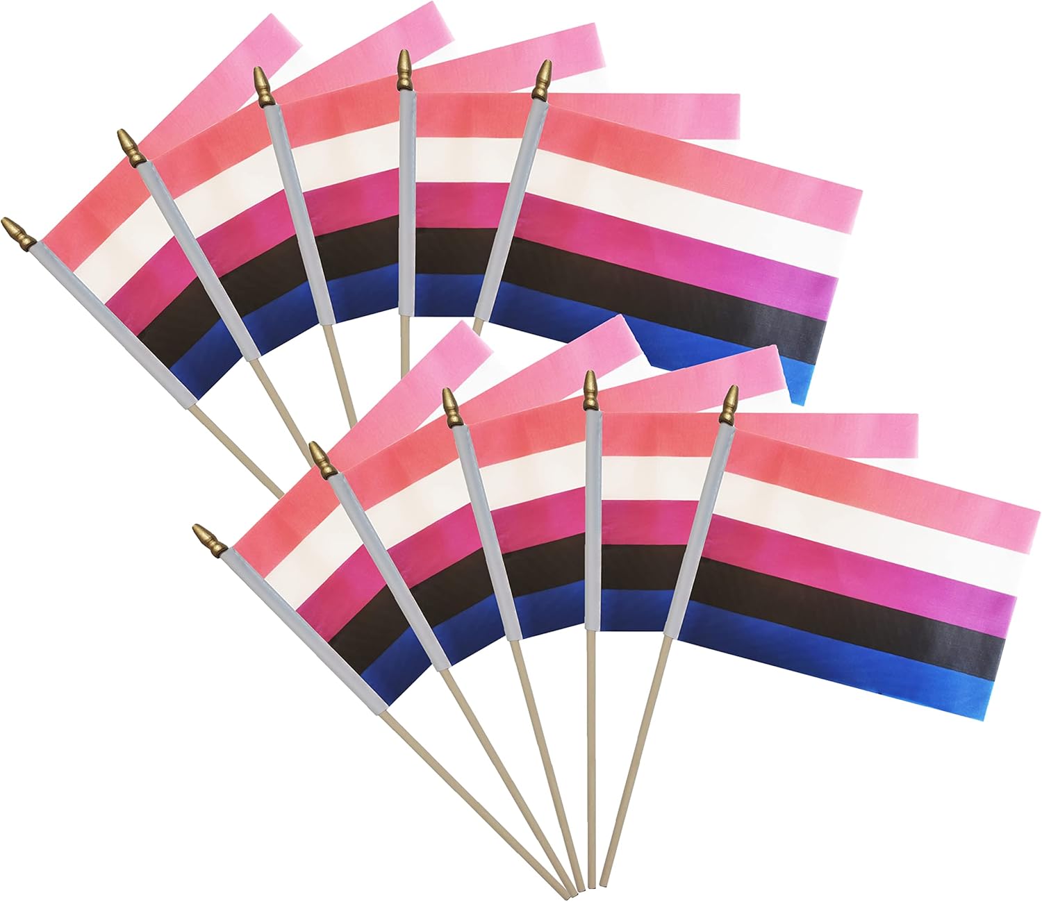 Amazon.com: 20 Pack Small Mini Genderfluid Rainbow Pride Flags ...