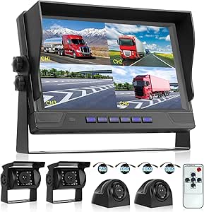 Amazon.com: RV Backup Camera System 1080P, Hodozzy 9 Inch 4 Split ...
