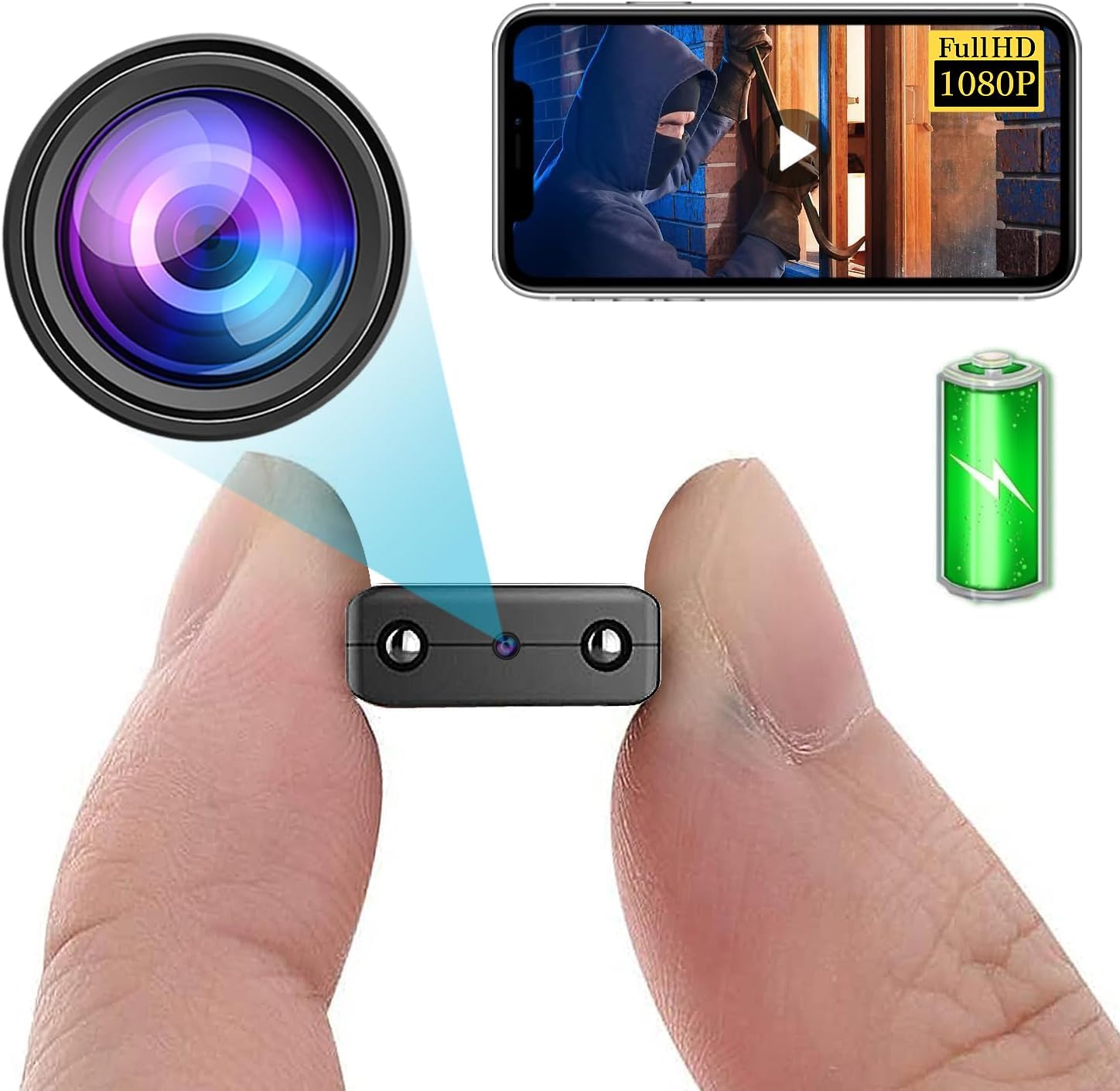 Amazon.com : Smallest Wireless WiFi Battery Camera,HD1080P Security ...