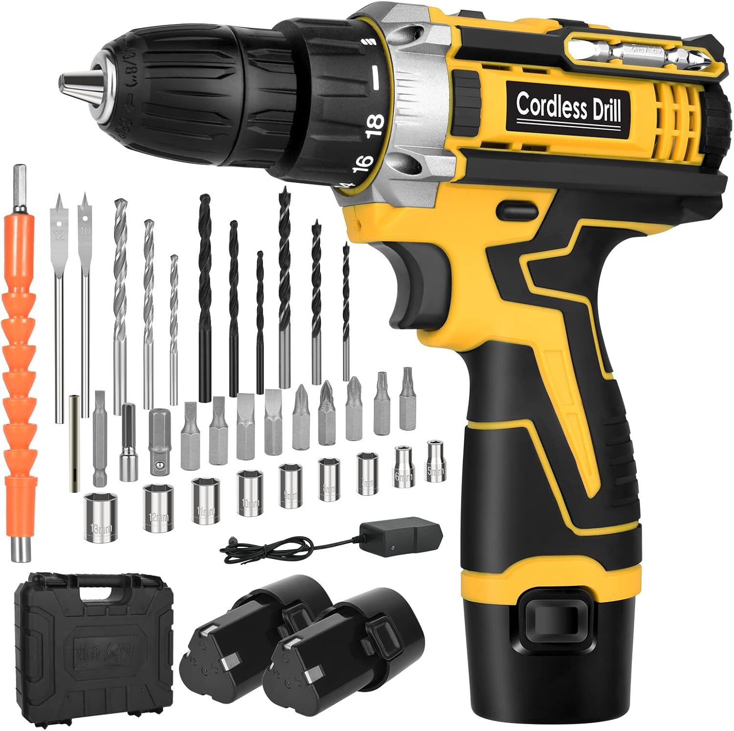 Electric Screwdriver Cordless: 12V Rechargeable Power Screwdriver Tool ...