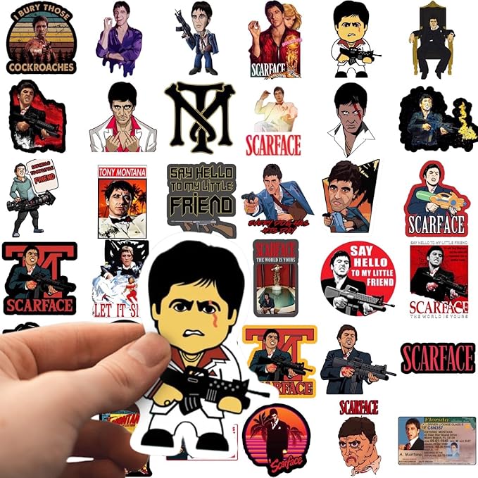 Amazon.com: Scarface Al Pacino Sticker Set (15 Piece) : Toys & Games