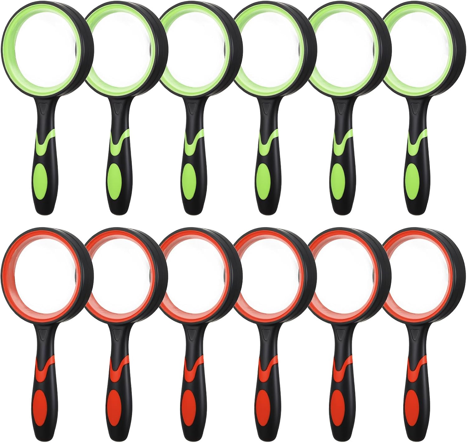 Amazon.com: 12 Pack 10X Magnifying Glass, 60mm Handheld Reading ...